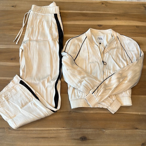 Zara | Pants & Jumpsuits | Zara Matching Pants And Jacket Set | Poshmark